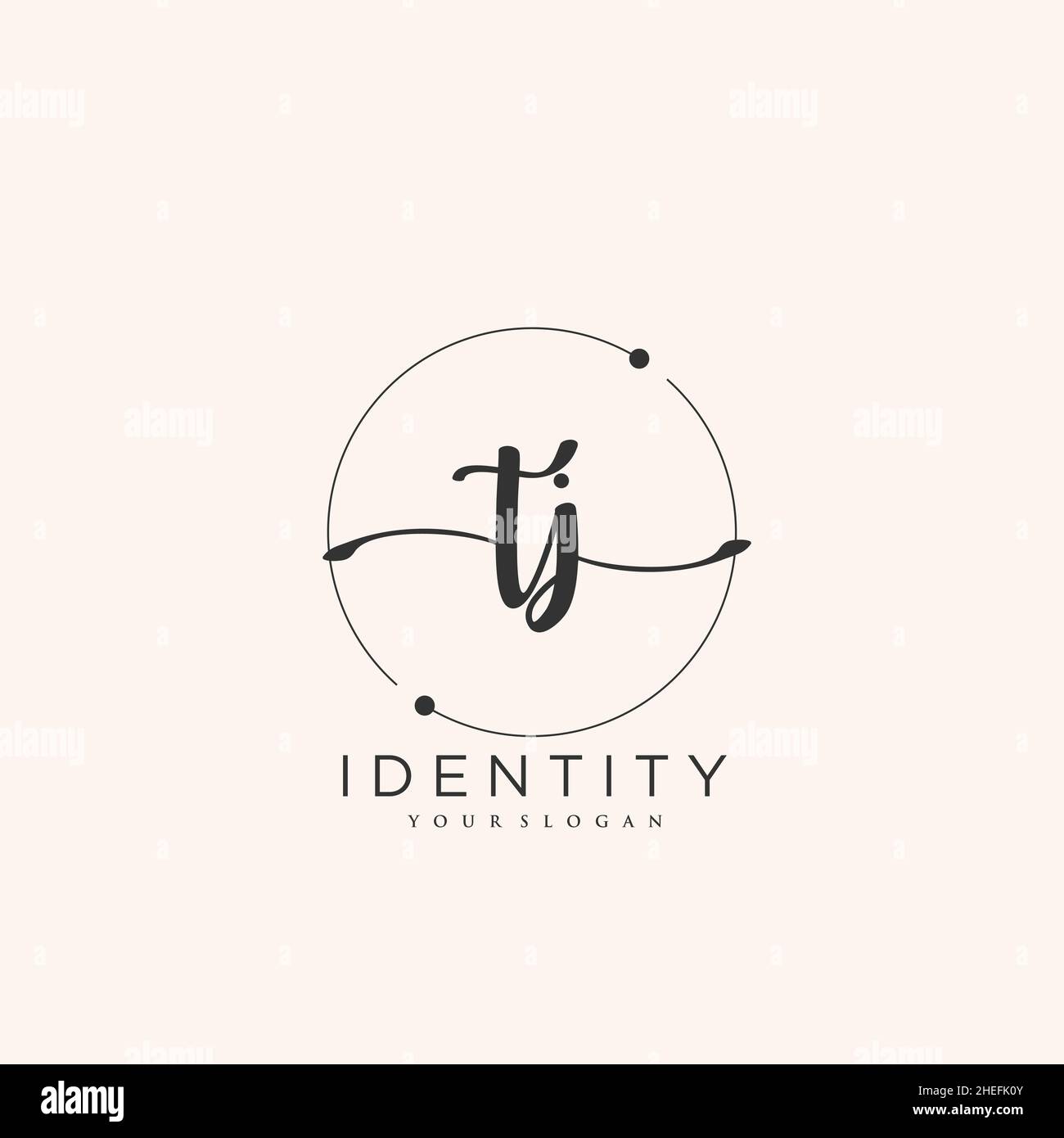 TJ Handwriting logo vector art of initial signature, wedding, fashion ...