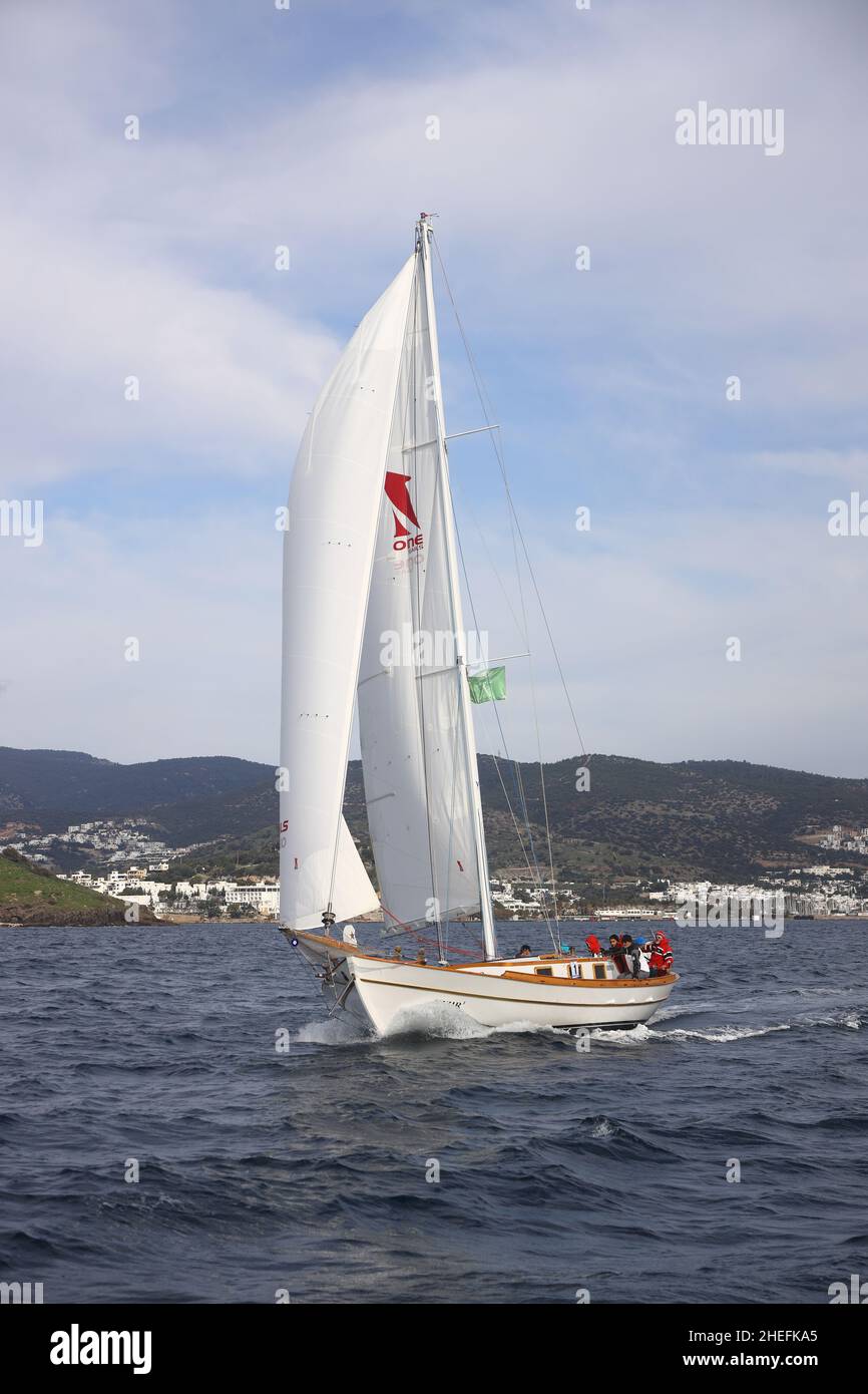 Bodrum, Turkey, 08 January 2022: Traditional Turkish Boat or Gulet ...