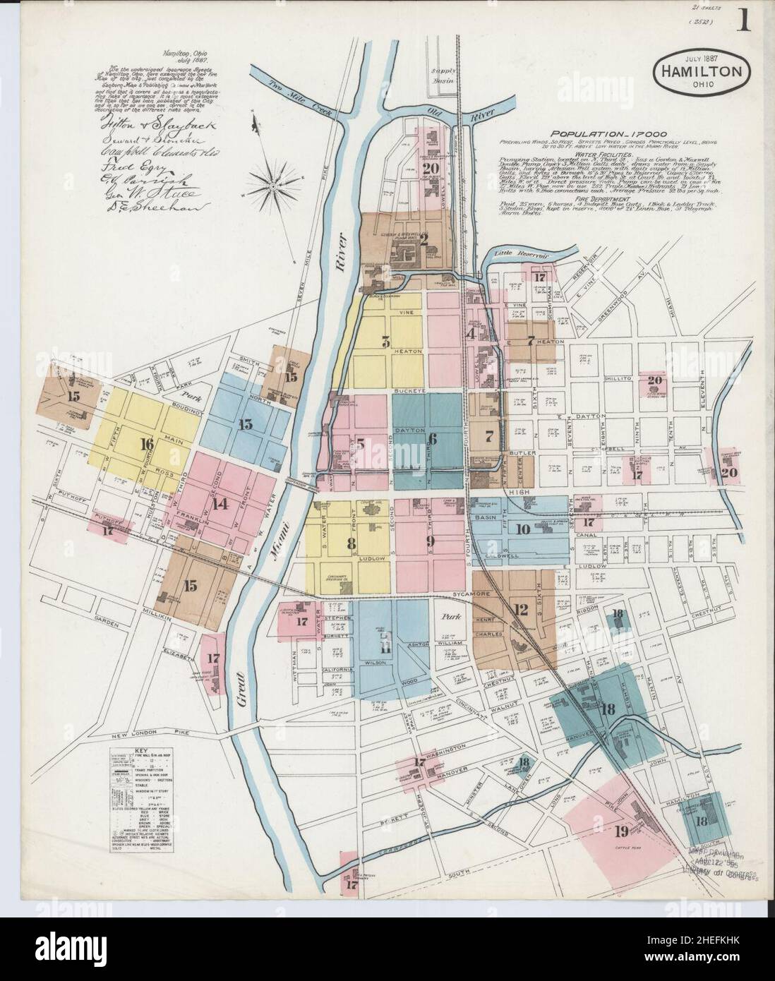 Map of hamilton ohio hi-res stock photography and images - Alamy