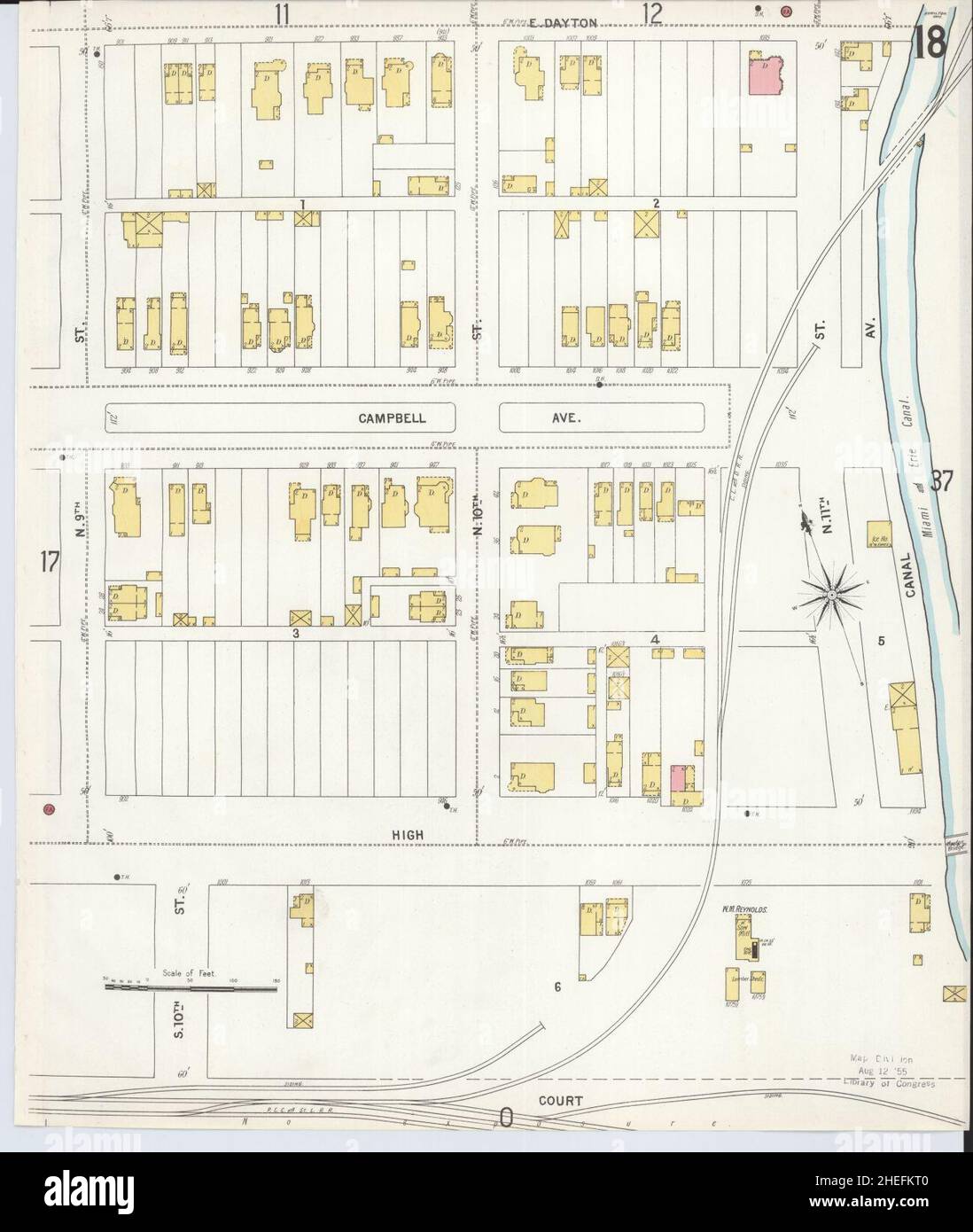 Sanborn Fire Insurance Map from Hamilton, Butler County, Ohio Stock ...