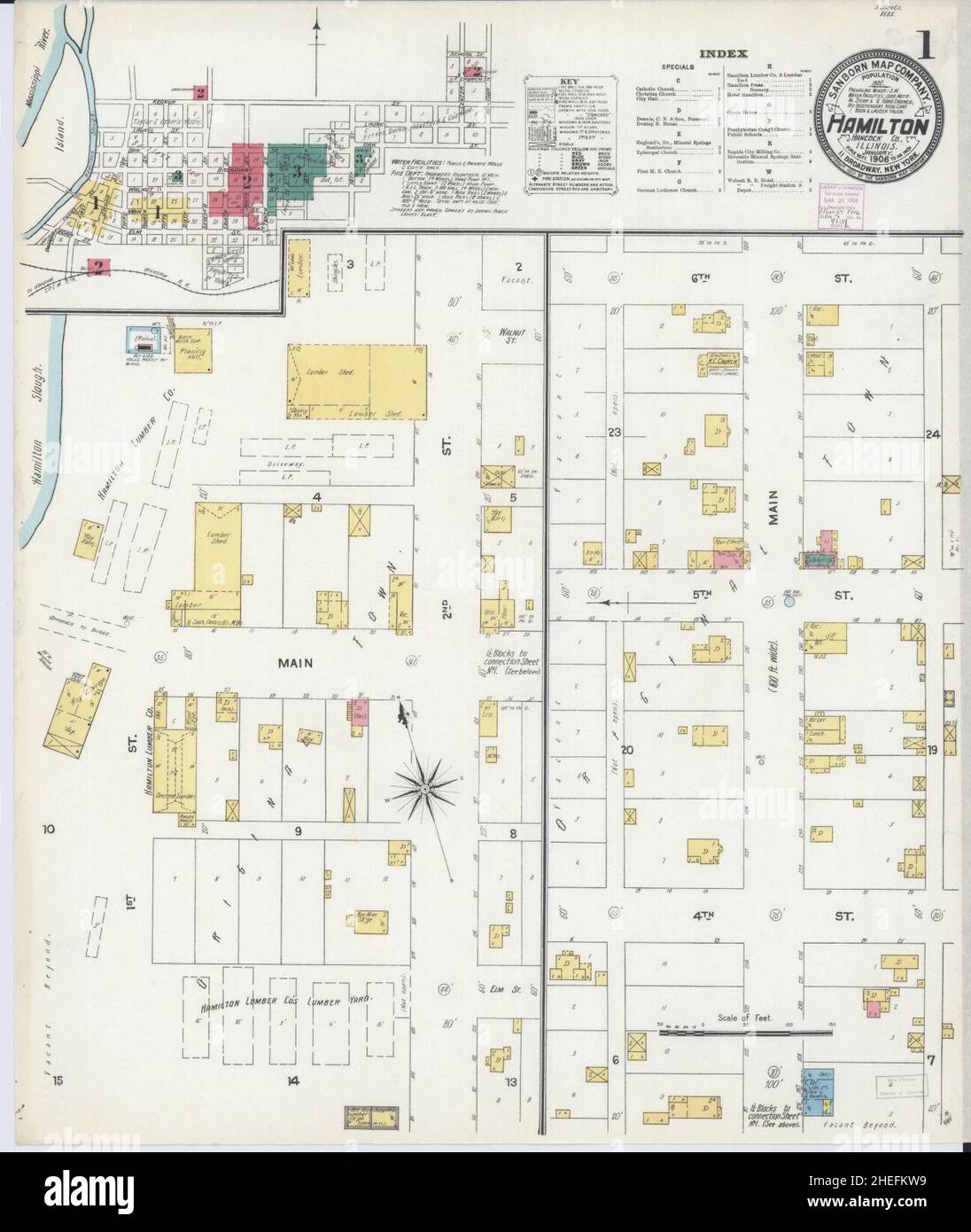 Hamilton illinois map hi-res stock photography and images - Alamy