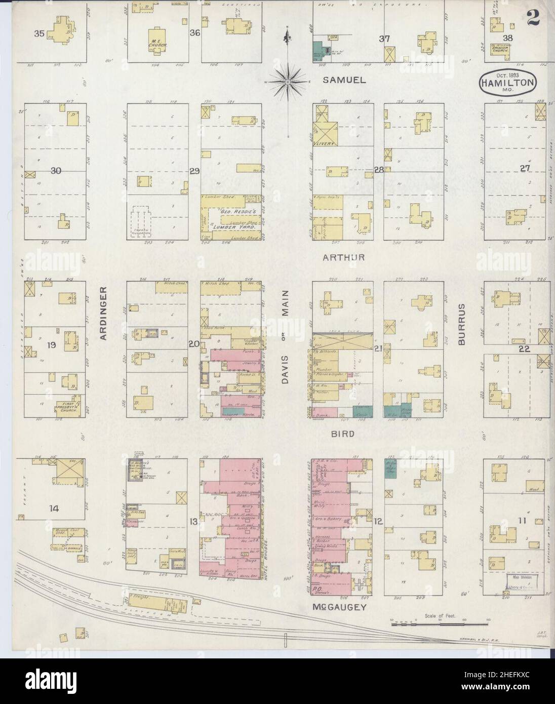 Hamilton missouri map hi-res stock photography and images - Alamy