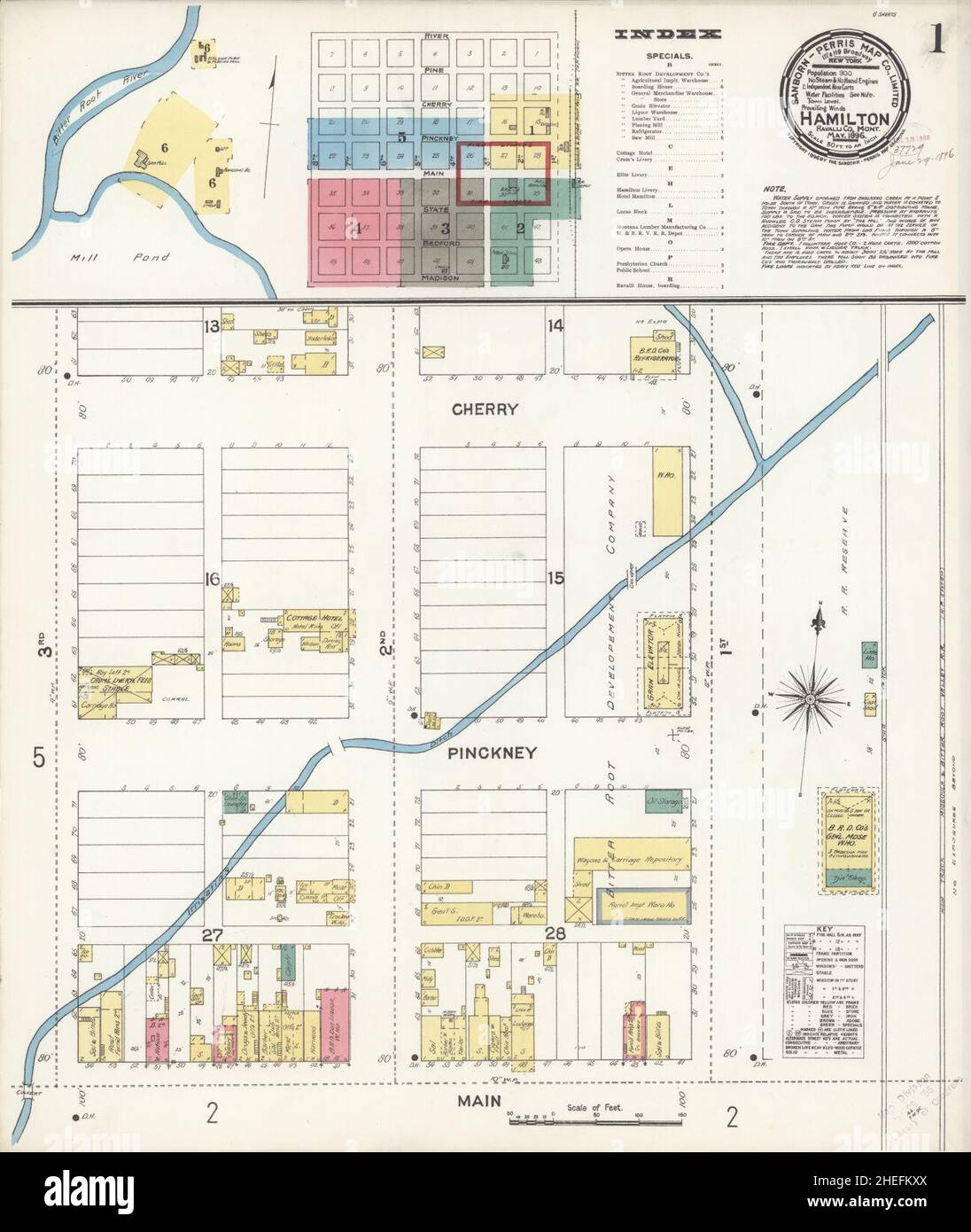 Map of hamilton montana hi-res stock photography and images - Alamy