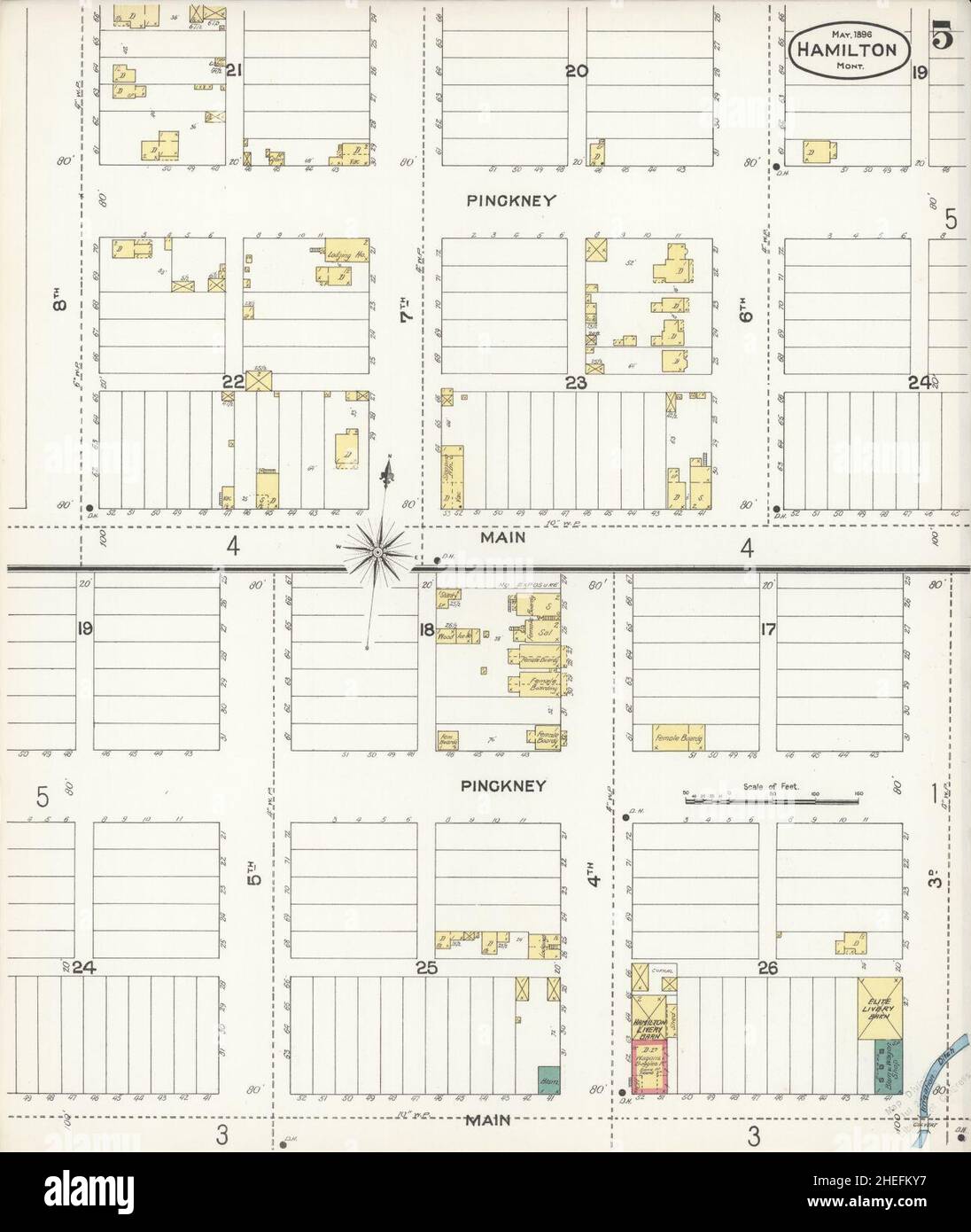 Map of hamilton montana hi-res stock photography and images - Alamy