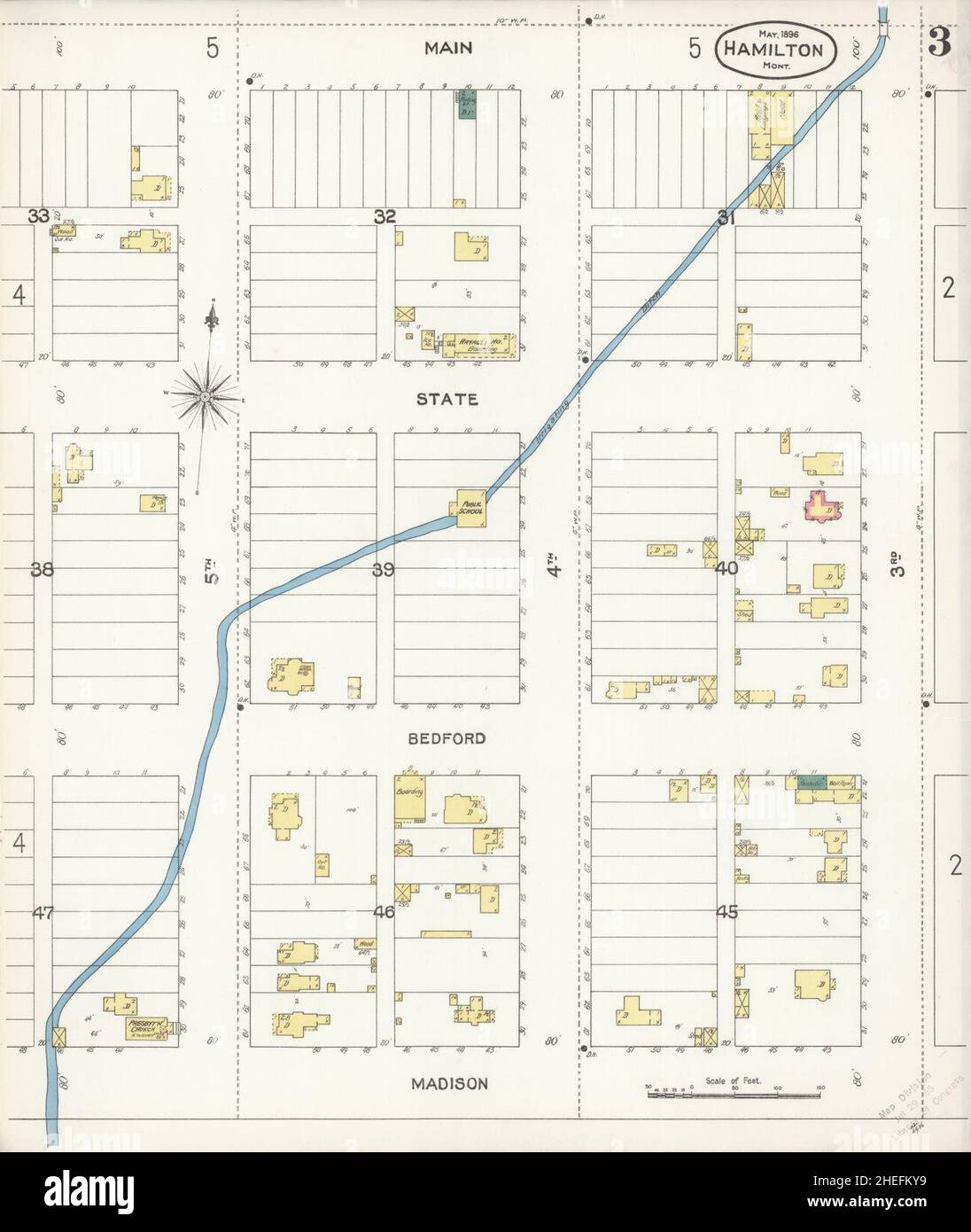Map of hamilton montana hi-res stock photography and images - Alamy