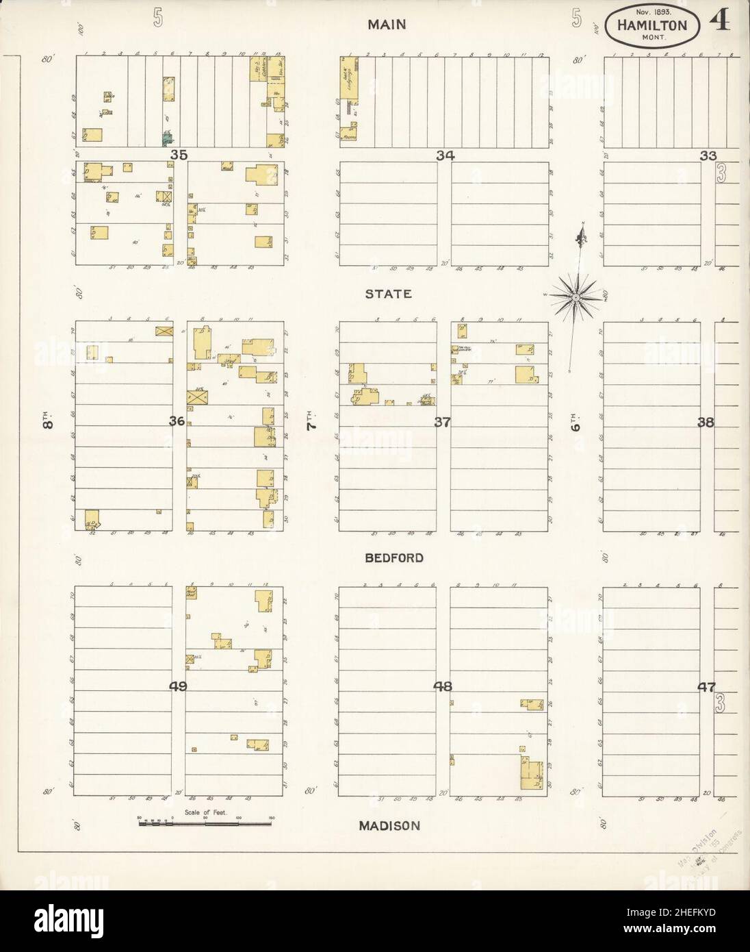 Map of hamilton montana hi-res stock photography and images - Alamy