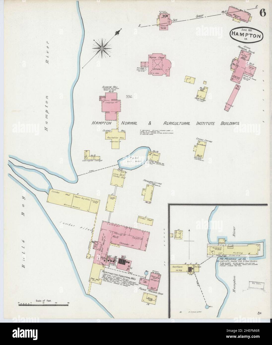 Hampton virginia map hi-res stock photography and images - Alamy
