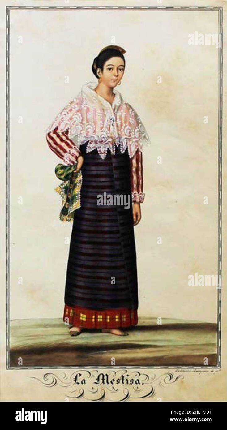 "La Mestisa" (A Filipina Mestiza) by Justiniano Asuncion Stock Photo ...