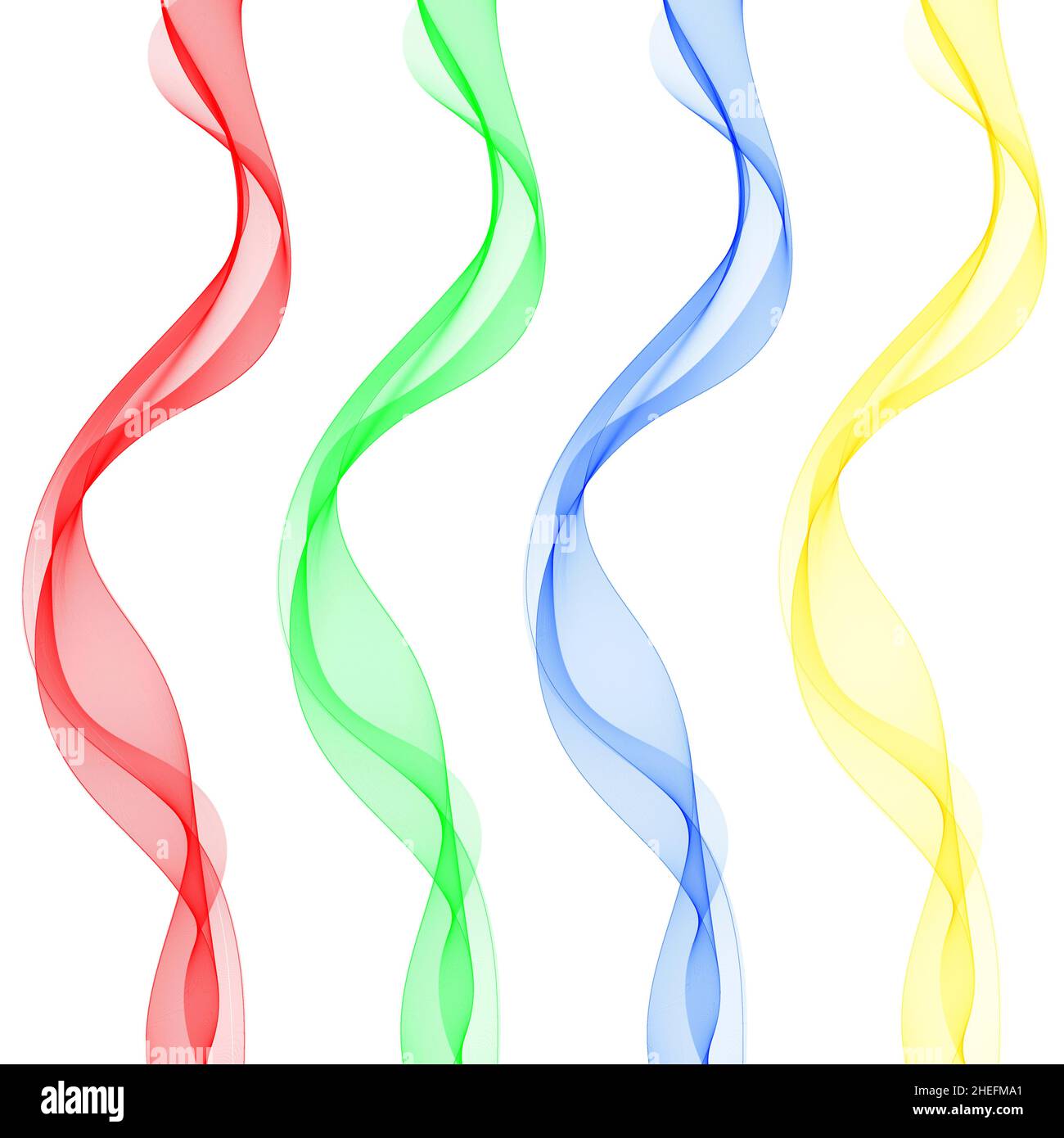 set of color waves. abstract curved line Stock Photo - Alamy