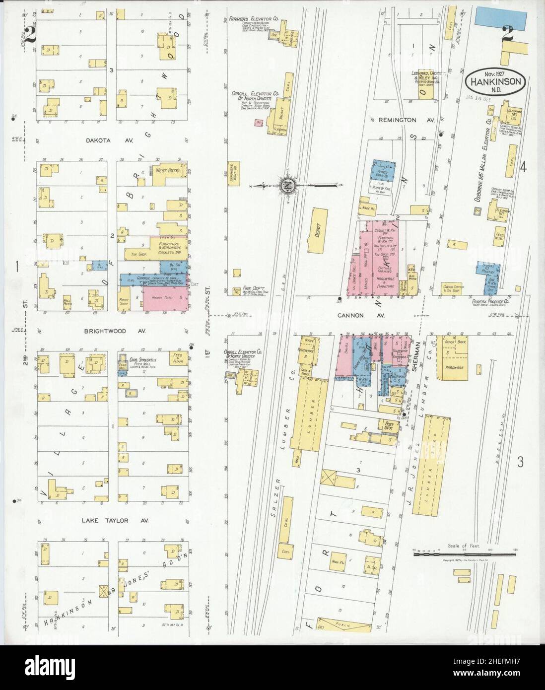 Sanborn Fire Insurance Map from Hankinson, Richland County, North ...