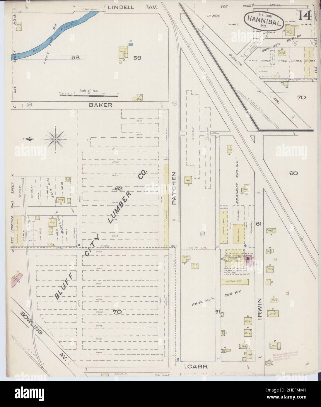 Hannibal missouri map hi-res stock photography and images - Alamy