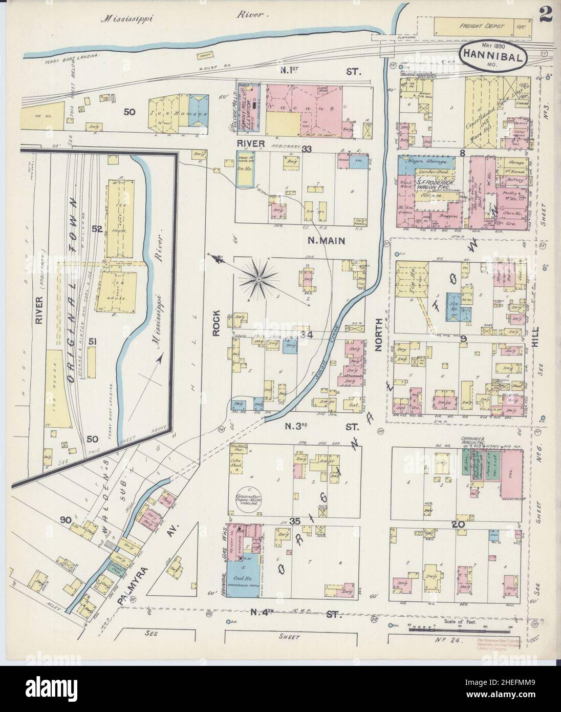 Hannibal missouri map hi-res stock photography and images - Alamy