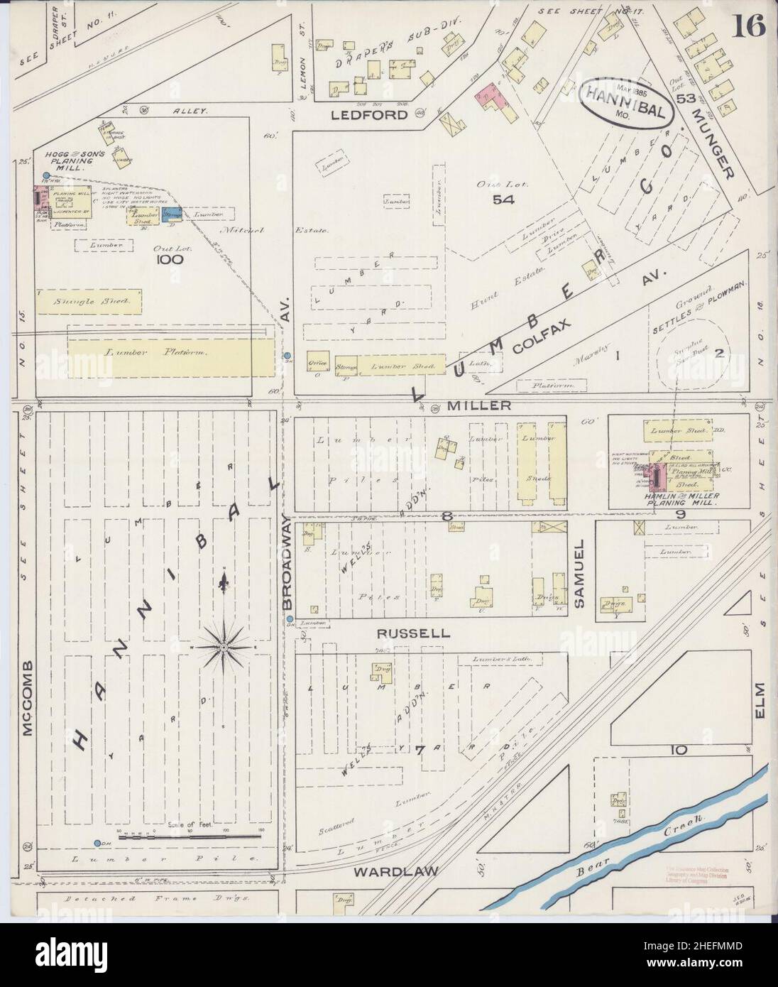 Hannibal missouri map hi-res stock photography and images - Alamy