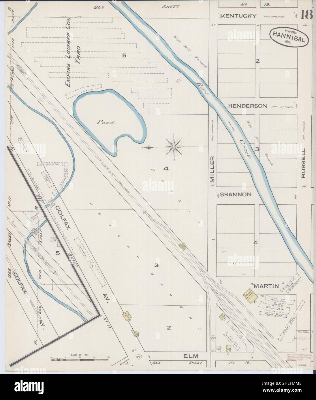 Hannibal missouri map hi-res stock photography and images - Alamy