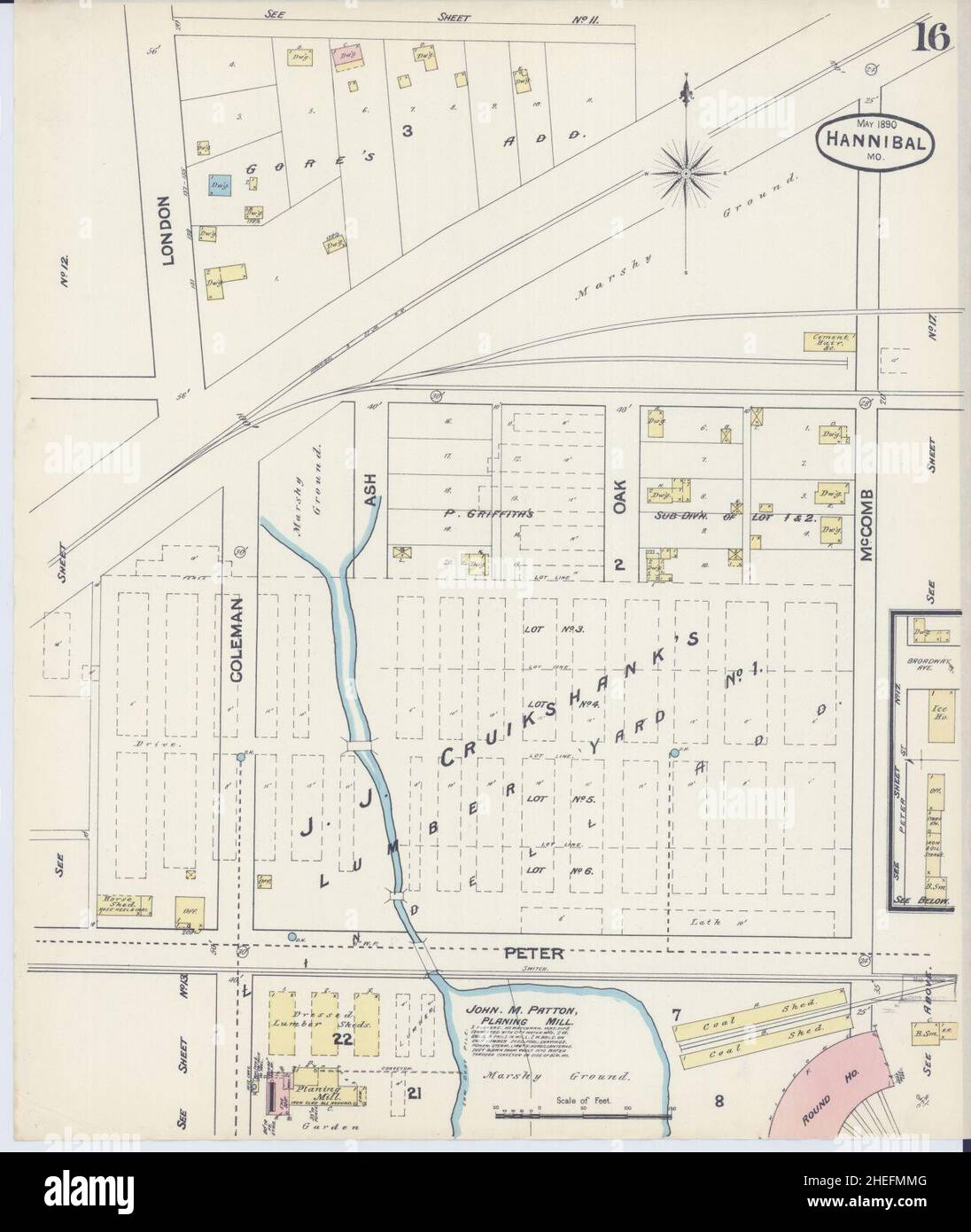 Hannibal missouri map hi-res stock photography and images - Alamy