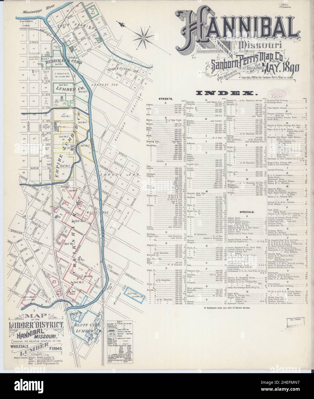 Hannibal missouri map hi-res stock photography and images - Alamy