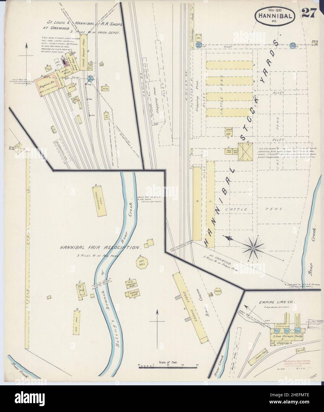 Hannibal missouri map hi-res stock photography and images - Alamy