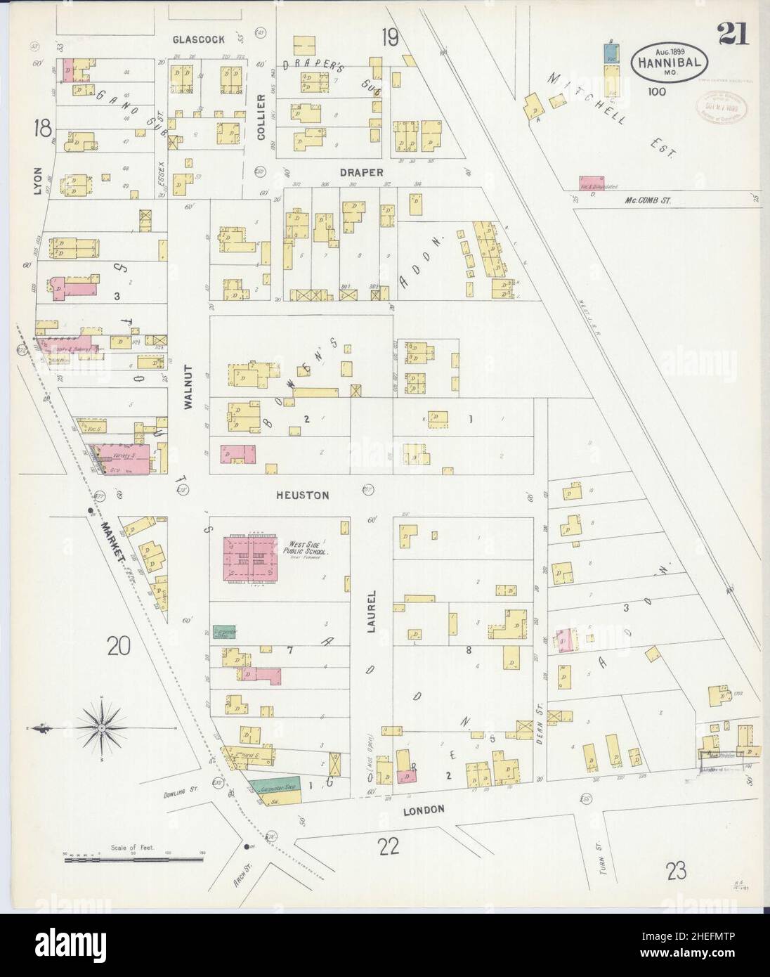 Map of hannibal missouri hi-res stock photography and images - Alamy