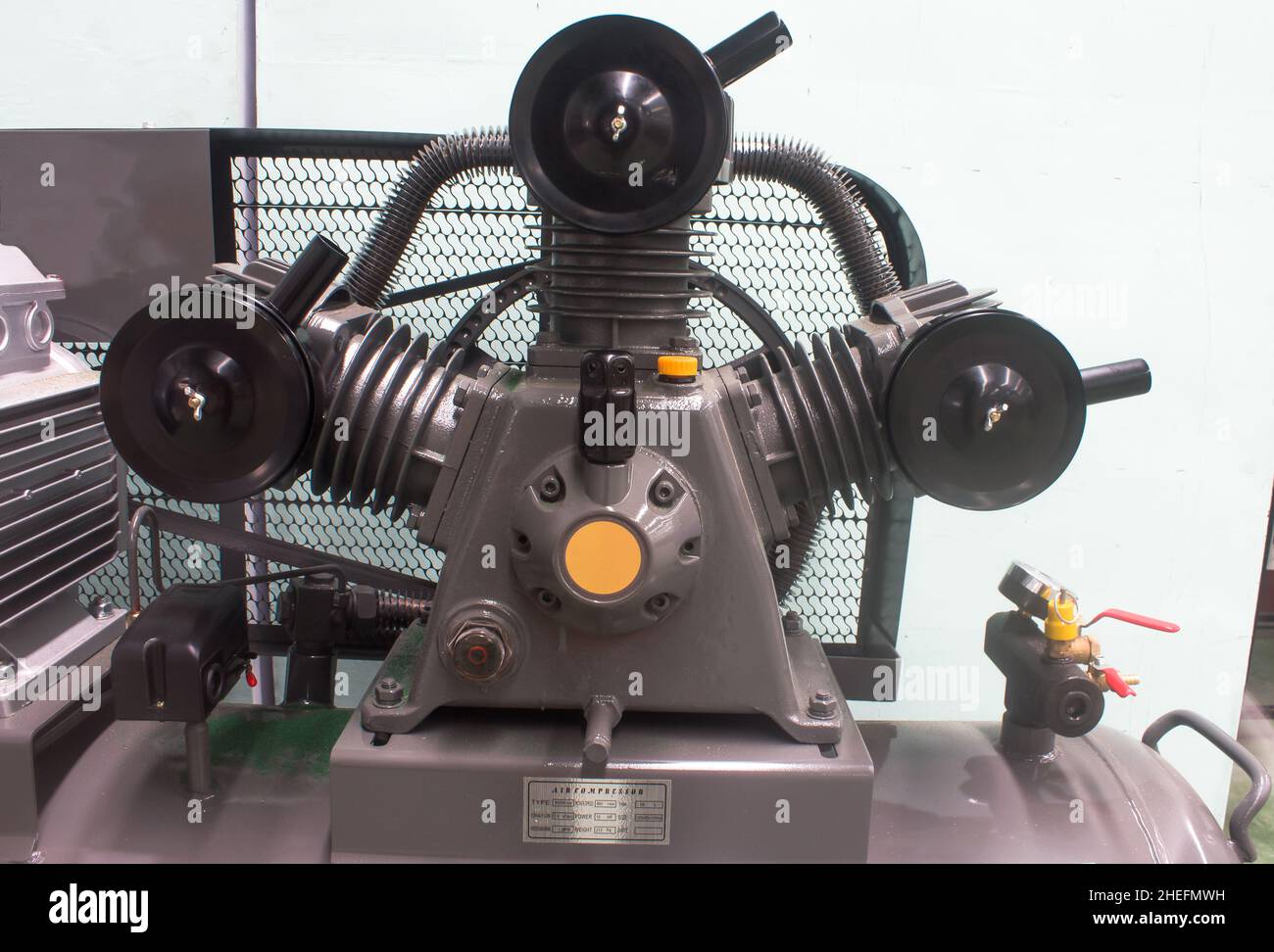 Triple Cylinder Reciprocating Air Compressors on Industry Stock Photo ...