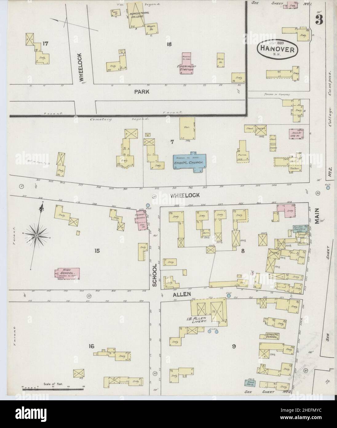 Hanover new hampshire map hi-res stock photography and images - Alamy