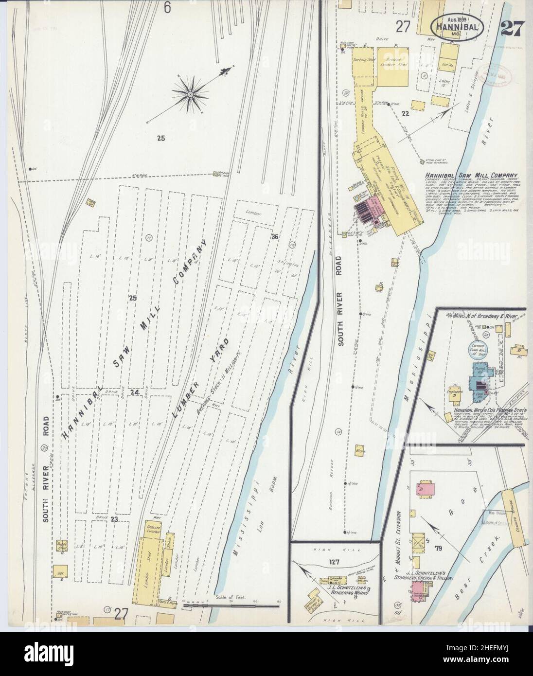 Hannibal missouri map hi-res stock photography and images - Alamy