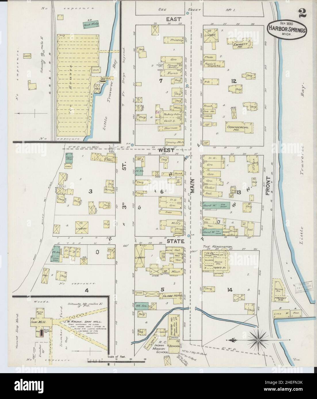 Harbor springs map hi-res stock photography and images - Alamy