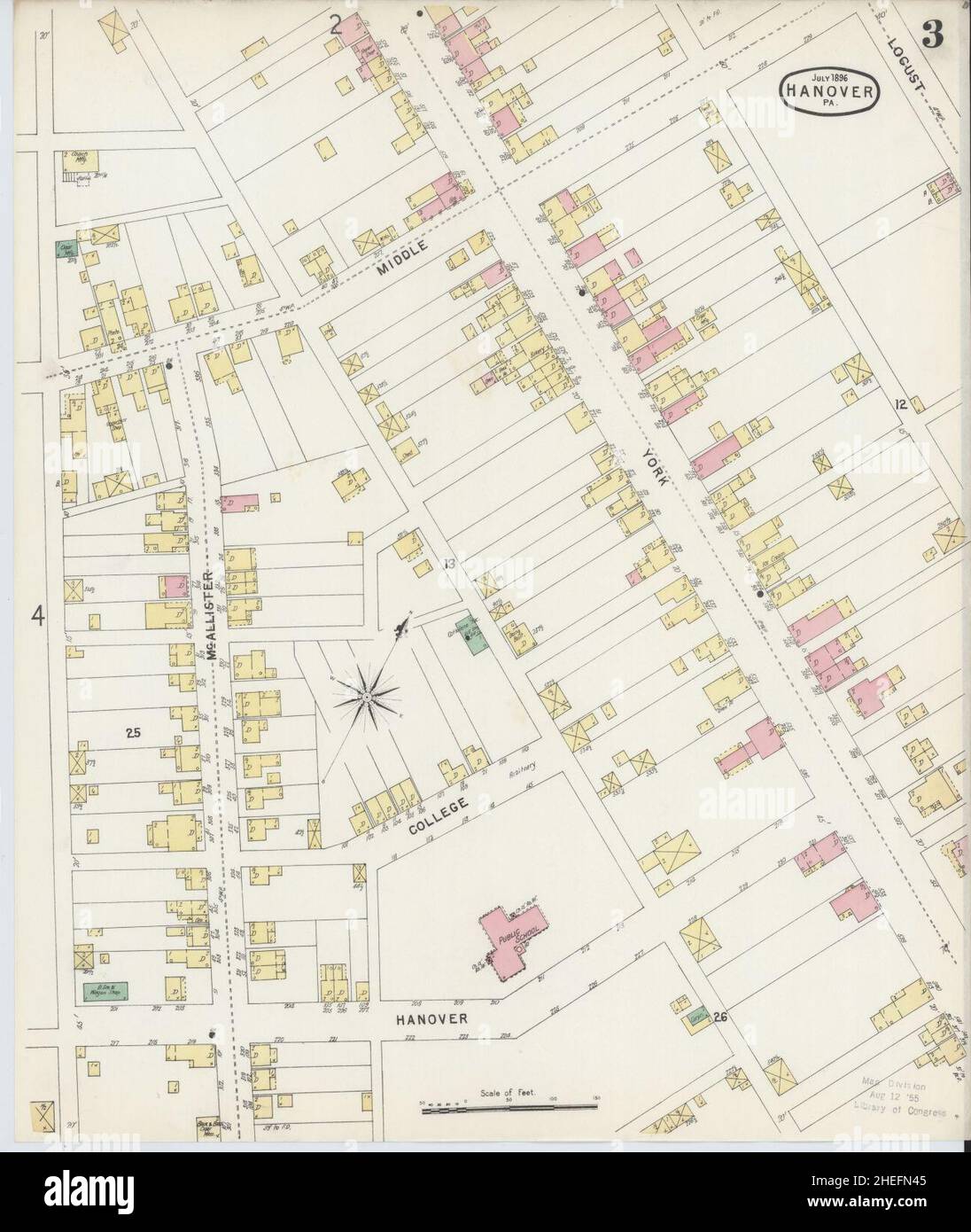 Hanover pennsylvania map hi-res stock photography and images - Alamy
