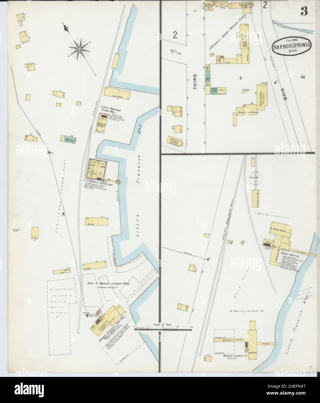 Map of harbor springs hi-res stock photography and images - Alamy