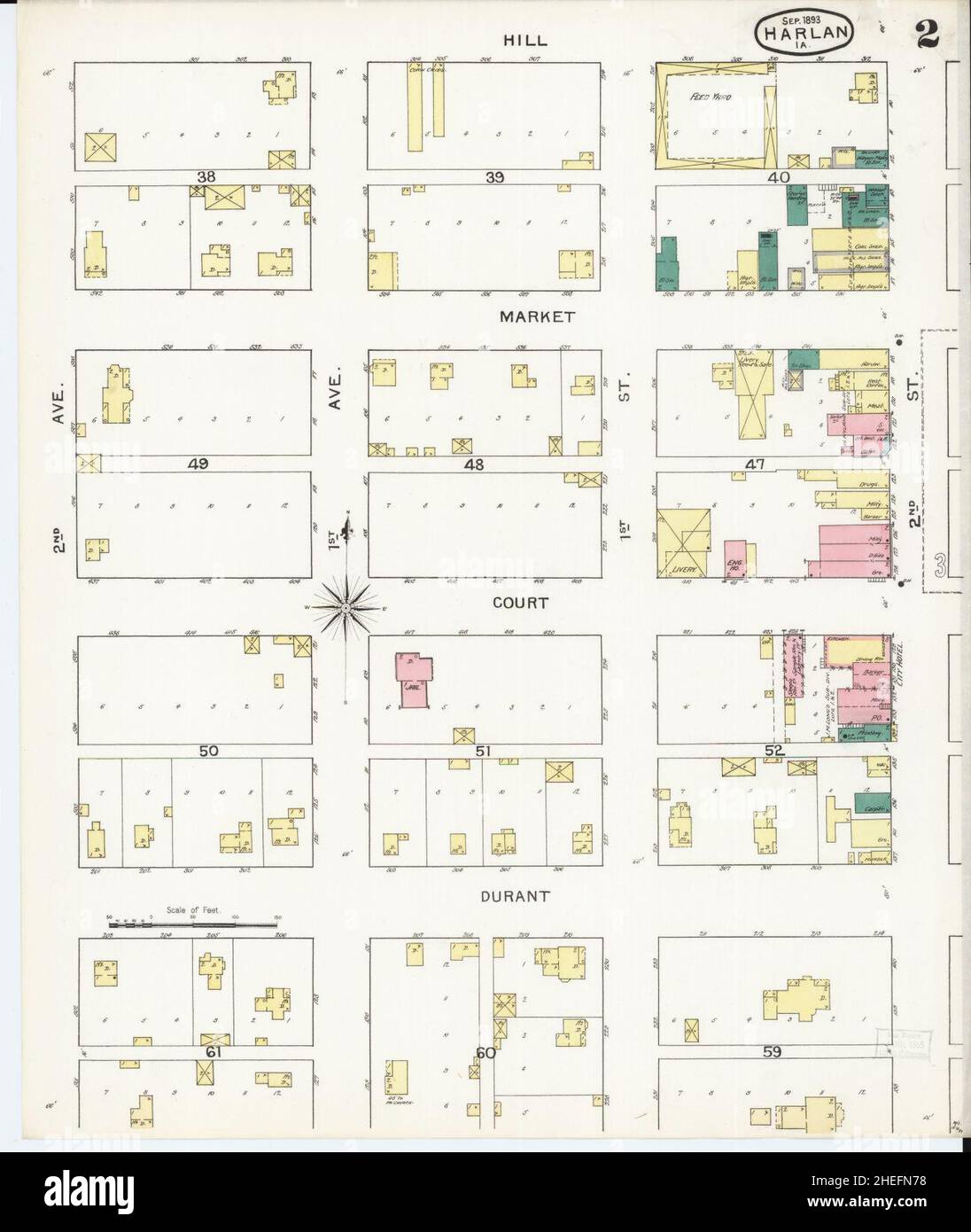 Harlan county map hi-res stock photography and images - Alamy