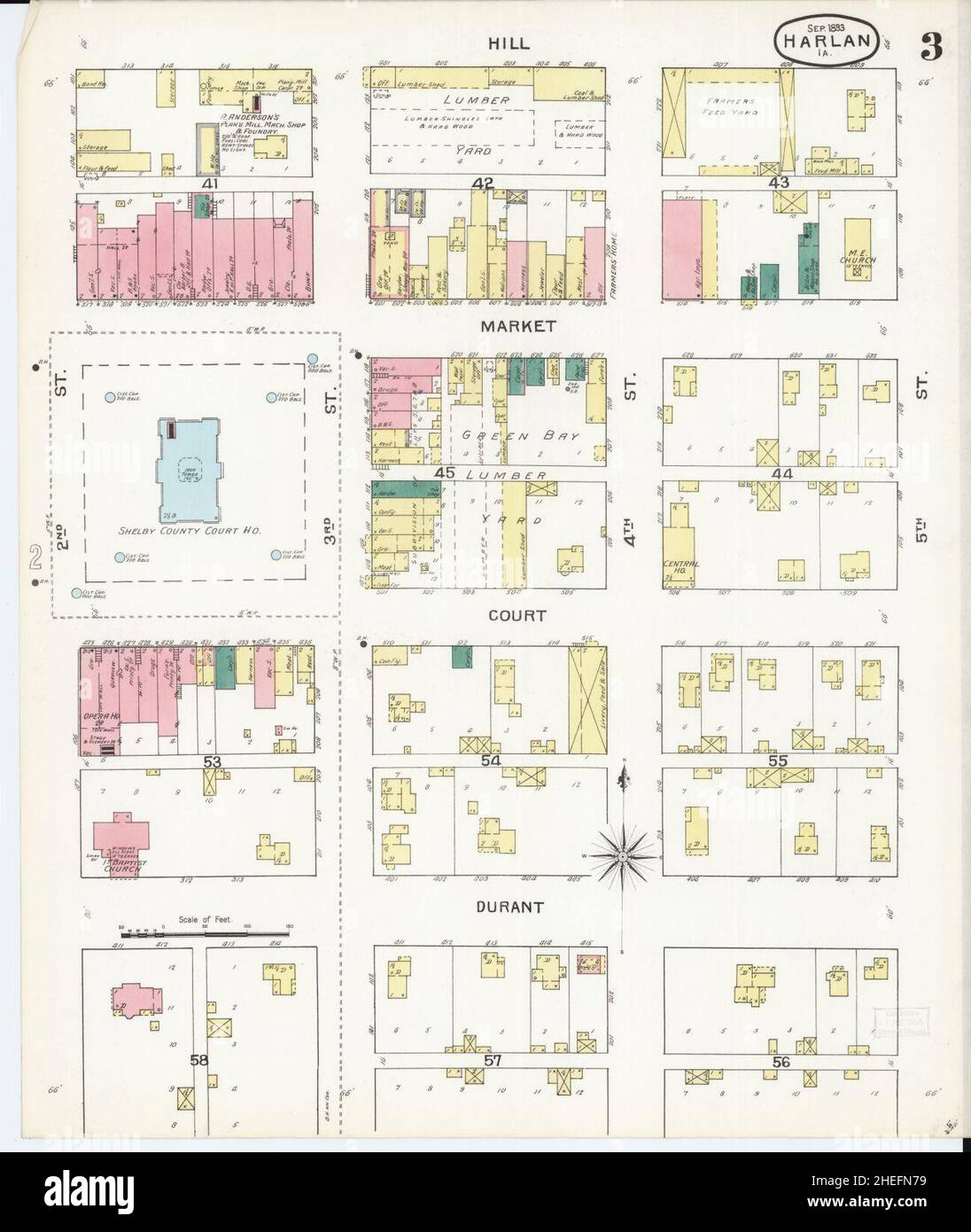 Harlan county map hi-res stock photography and images - Alamy