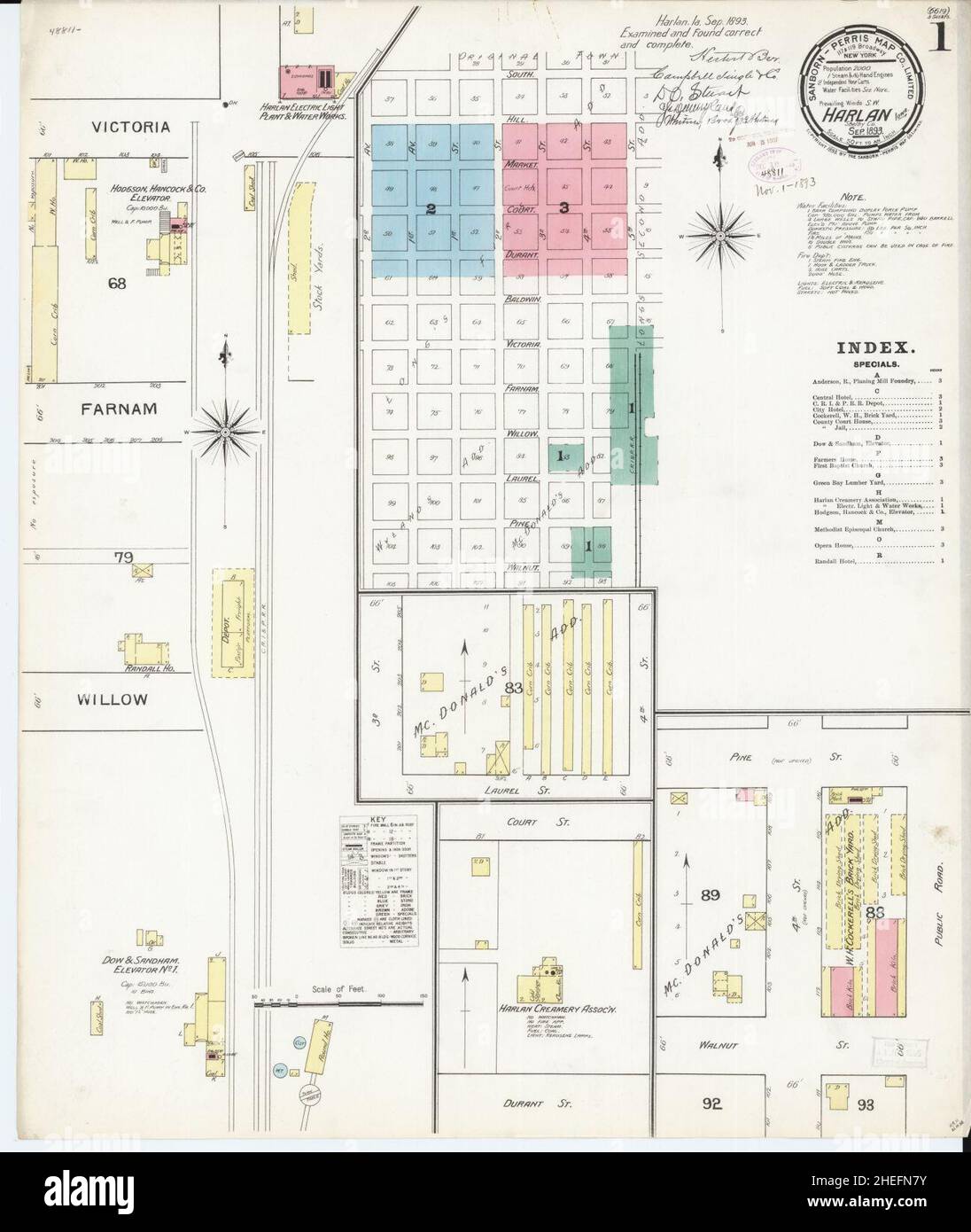 Harlan county map hi-res stock photography and images - Alamy