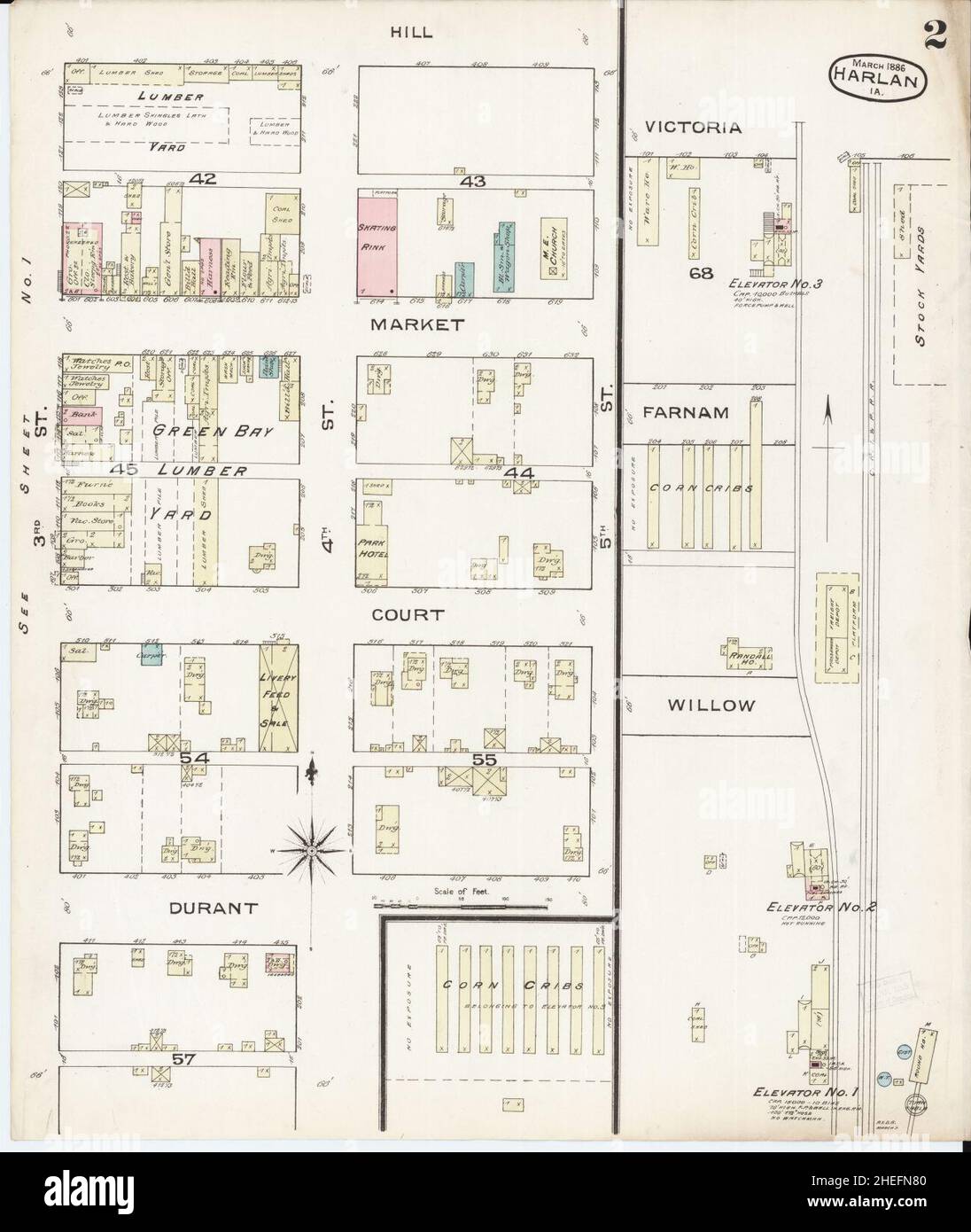 Harlan county map hi-res stock photography and images - Alamy