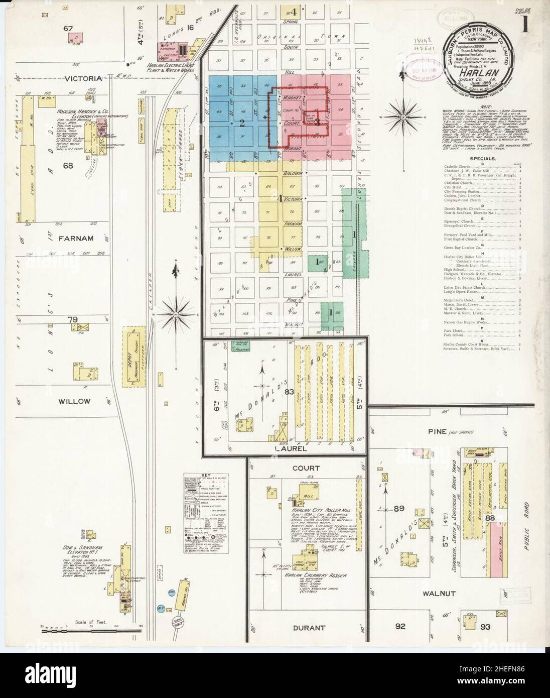 Harlan county map hi-res stock photography and images - Alamy