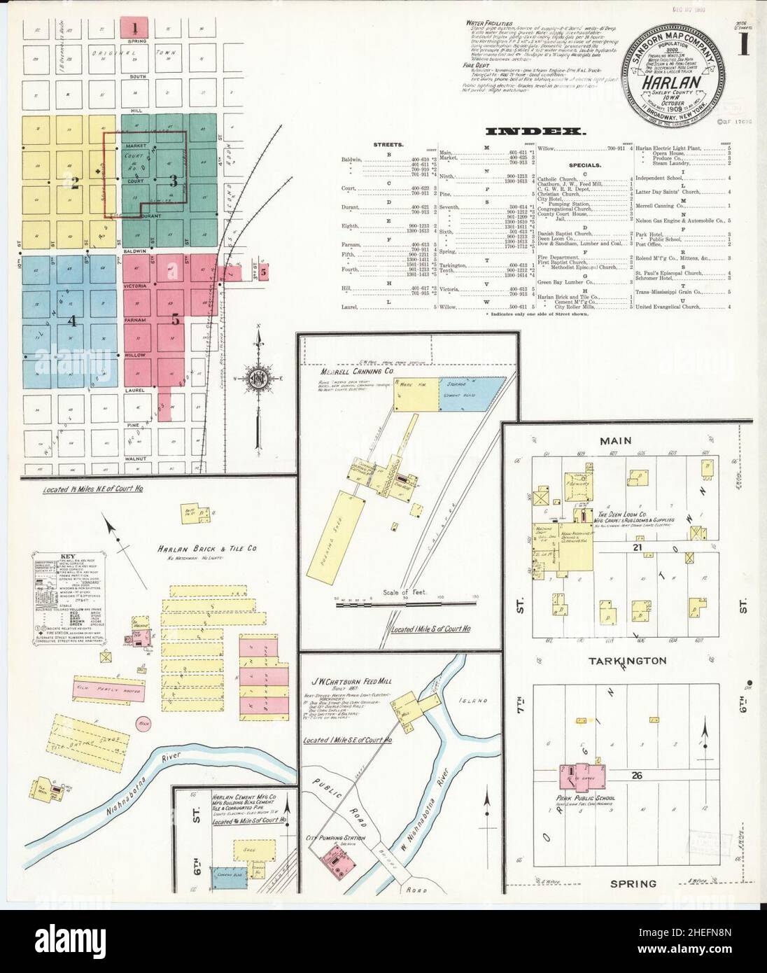 Harlan county map hi-res stock photography and images - Alamy