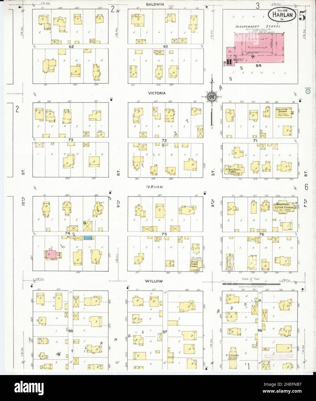 Harlan county map hi-res stock photography and images - Alamy