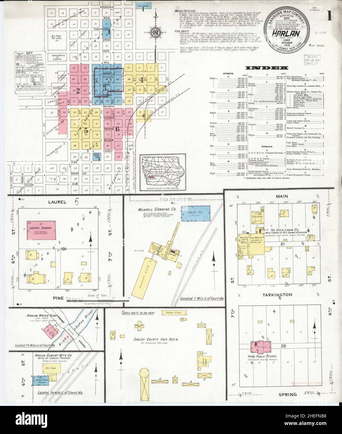 Harlan county map hi-res stock photography and images - Alamy