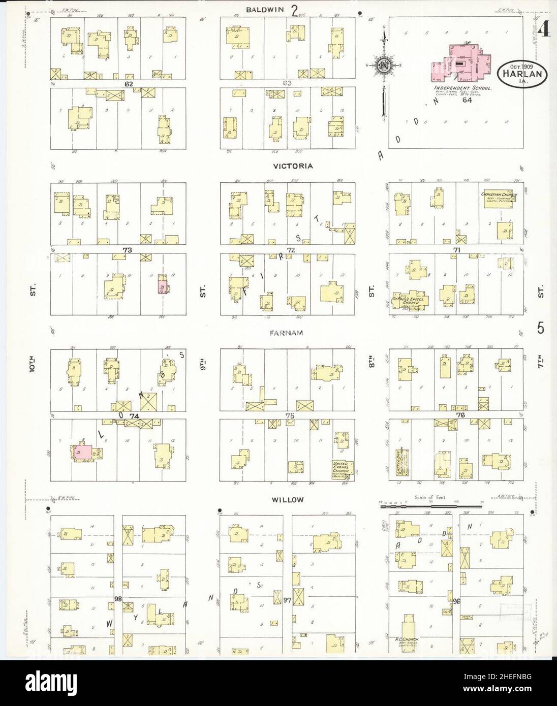 Harlan county map hi-res stock photography and images - Alamy