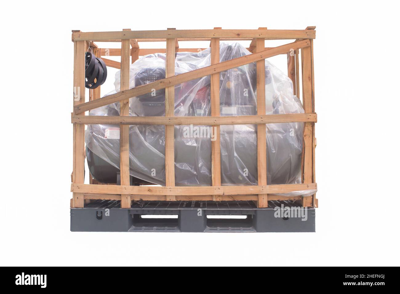 Triple Cylinder Reciprocating Air Compressors on Industry on the pallet ...