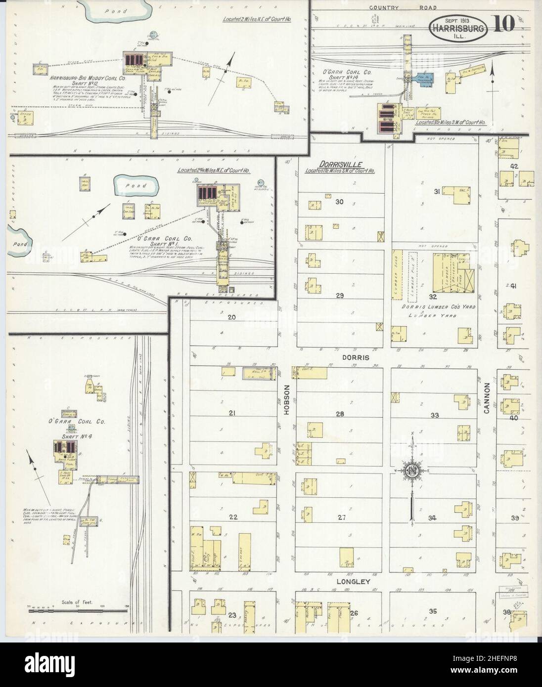 Harrisburg illinois map hi-res stock photography and images - Alamy