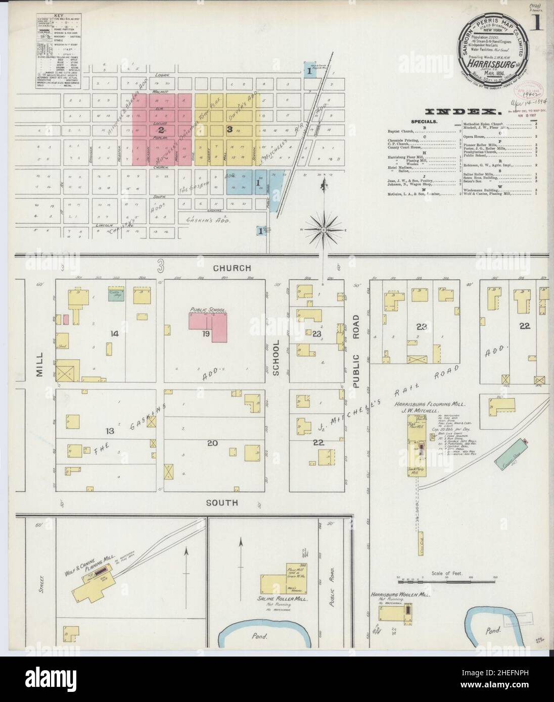 Harrisburg illinois map hi-res stock photography and images - Alamy