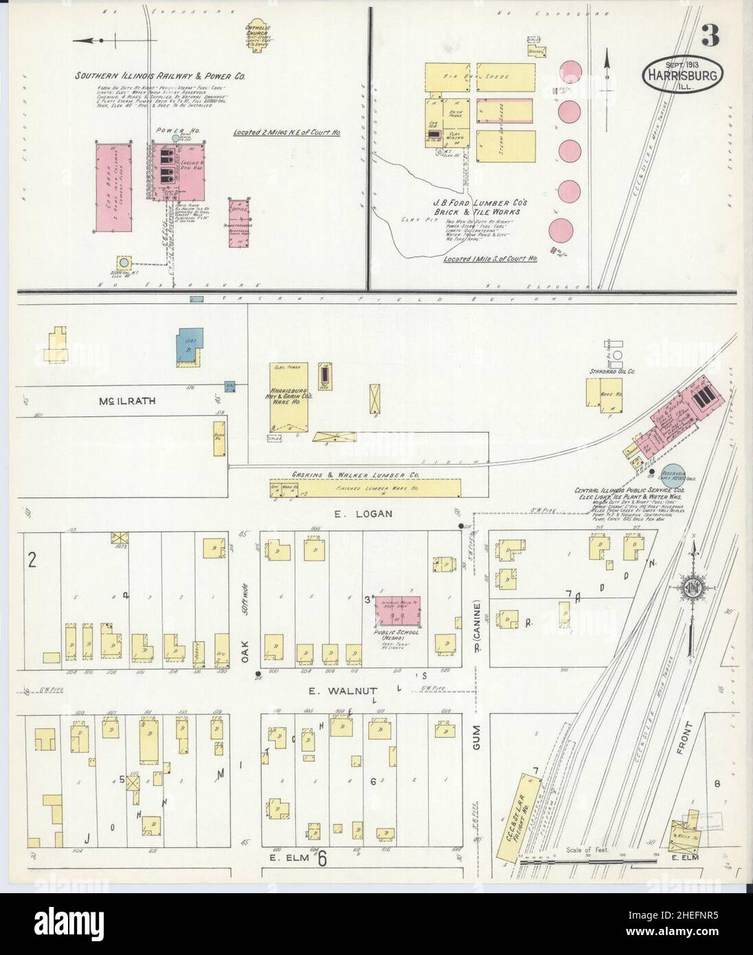 Harrisburg illinois map hi-res stock photography and images - Alamy