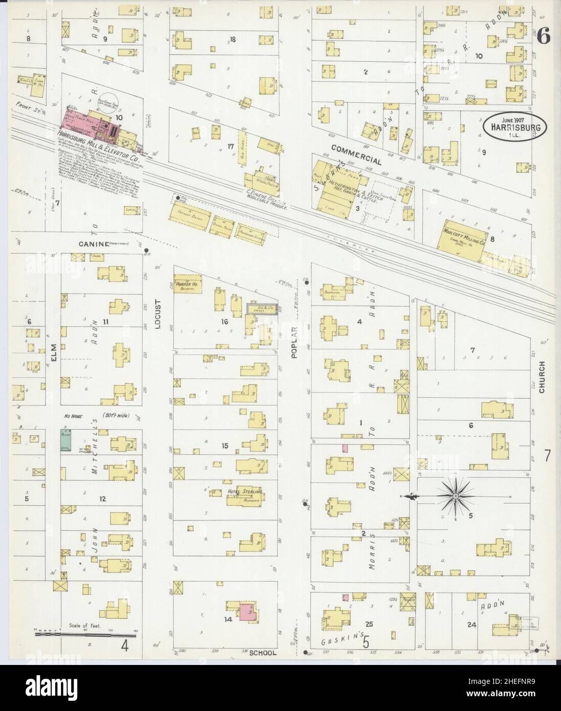 Harrisburg illinois map hi-res stock photography and images - Alamy