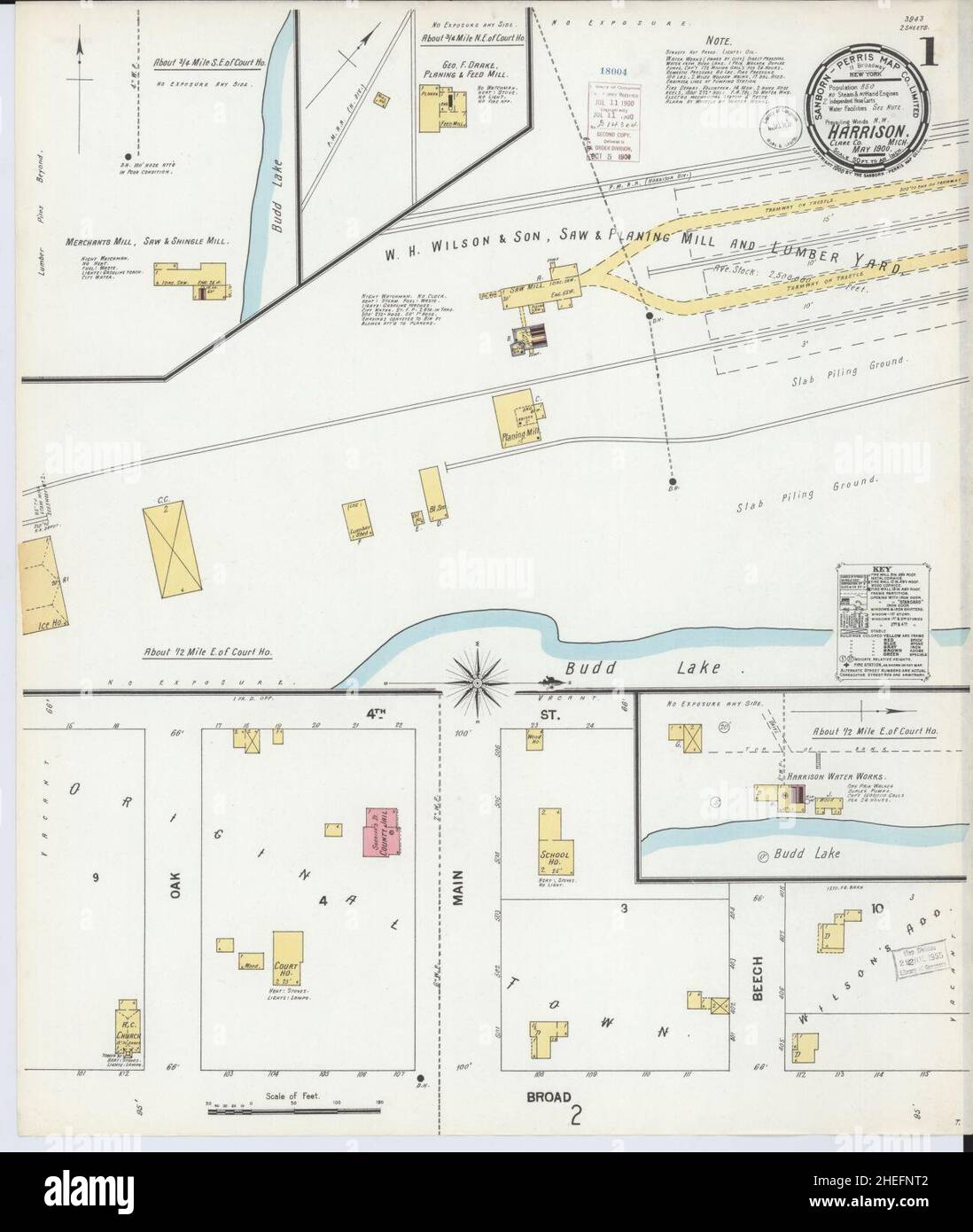 Harrison michigan map hi-res stock photography and images - Alamy