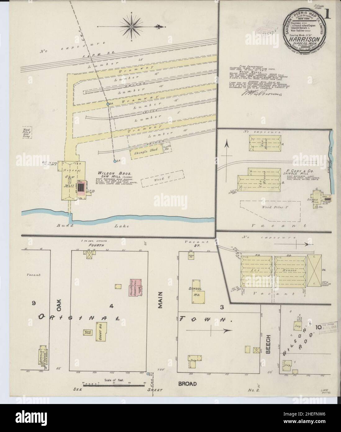 Harrison michigan map hi-res stock photography and images - Alamy
