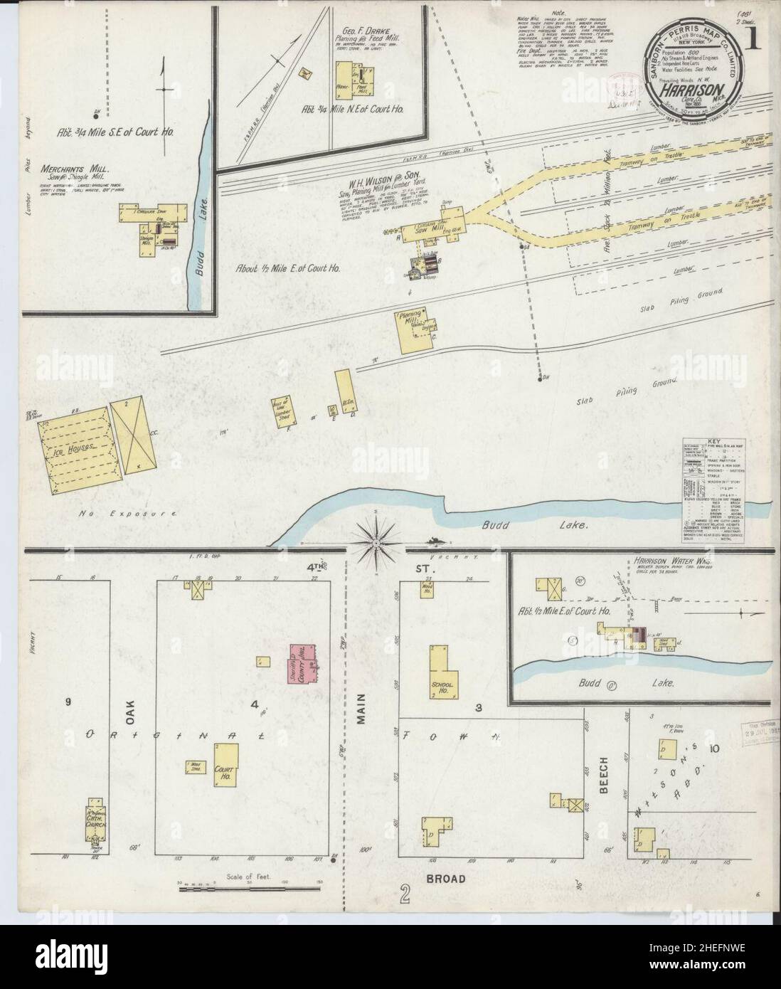 Harrison michigan map hi-res stock photography and images - Alamy