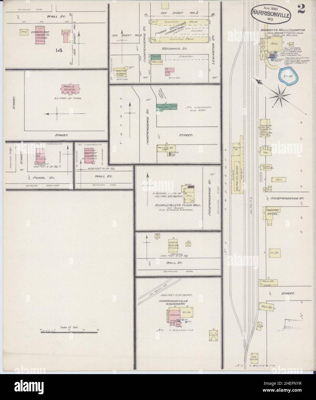Harrisonville map hi-res stock photography and images - Alamy