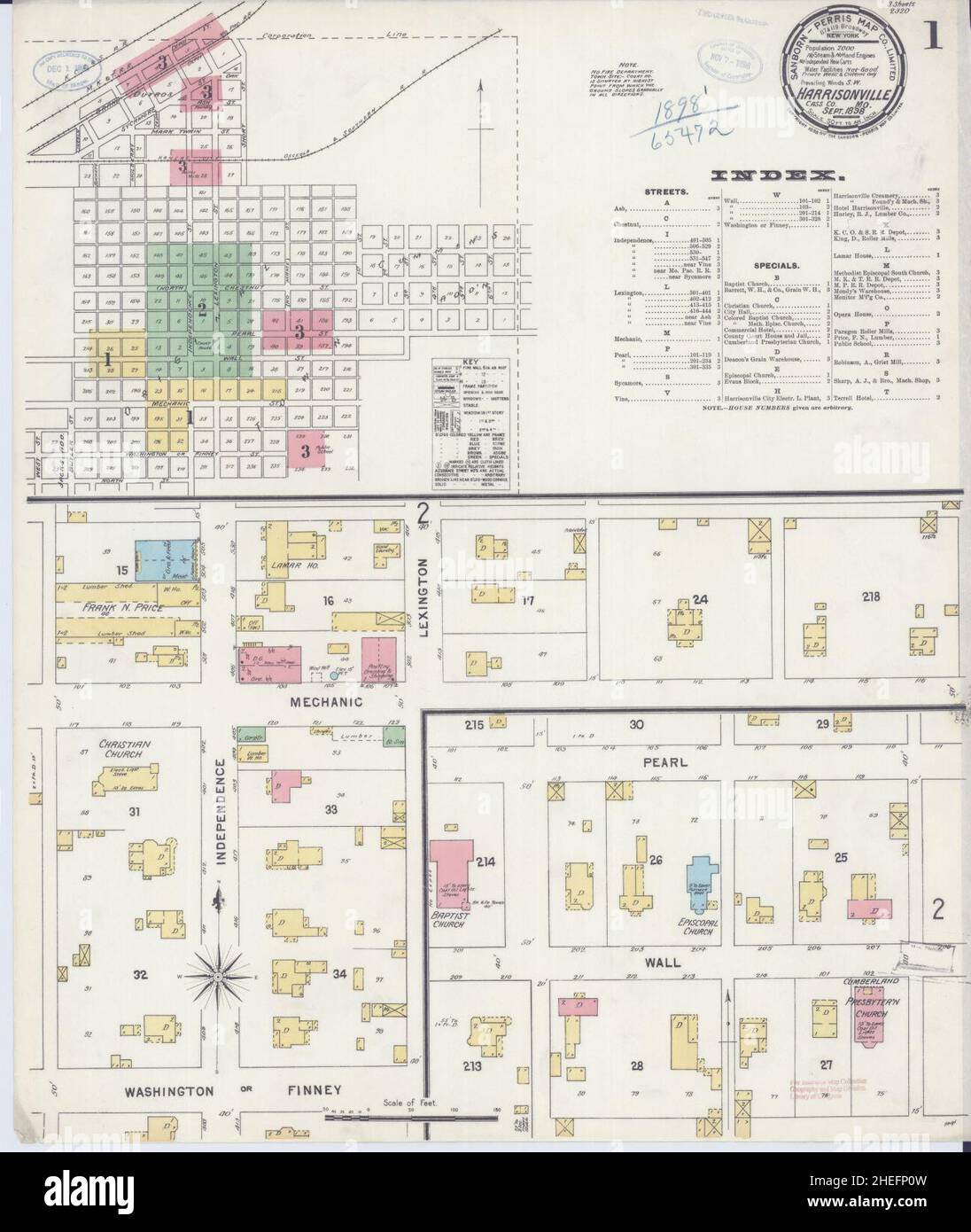 Harrisonville map hi-res stock photography and images - Alamy