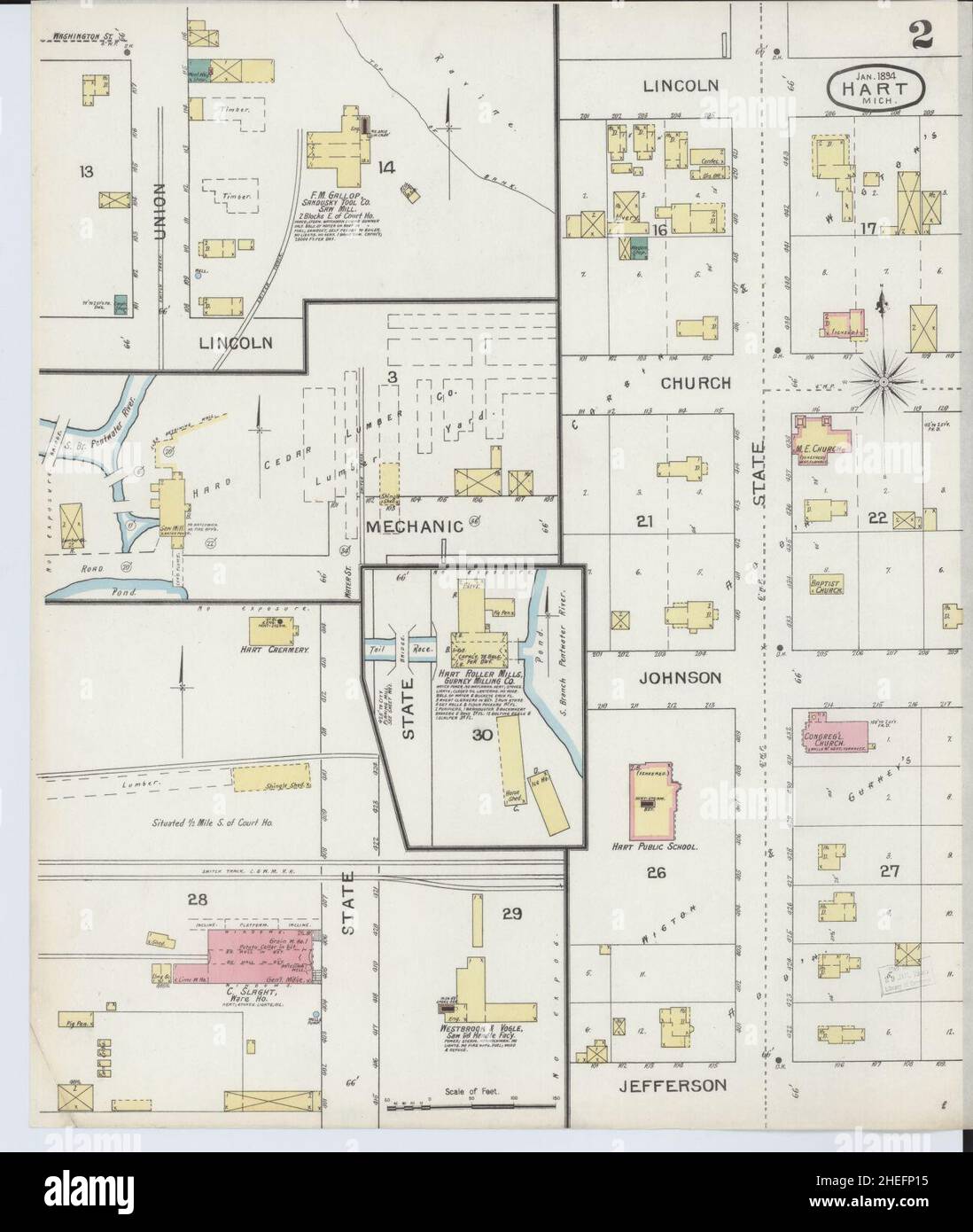 Map of hart michigan hi-res stock photography and images - Alamy