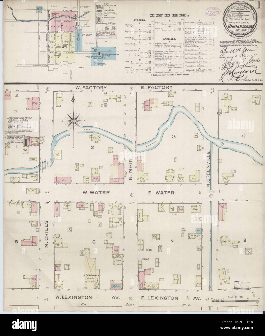 Map of harrodsburg hi-res stock photography and images - Alamy
