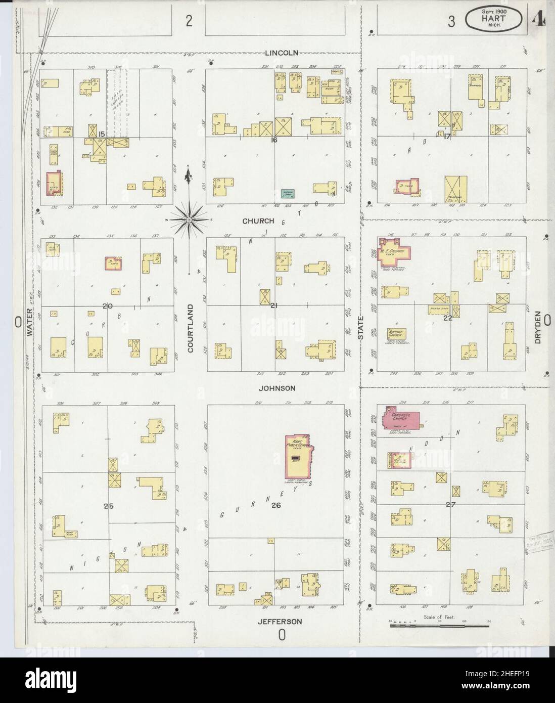 Map of hart michigan hi-res stock photography and images - Alamy